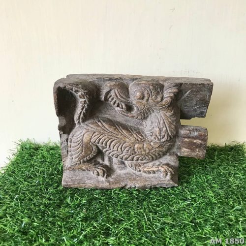 Teak wood Yazhli panel - Ancient Madurai