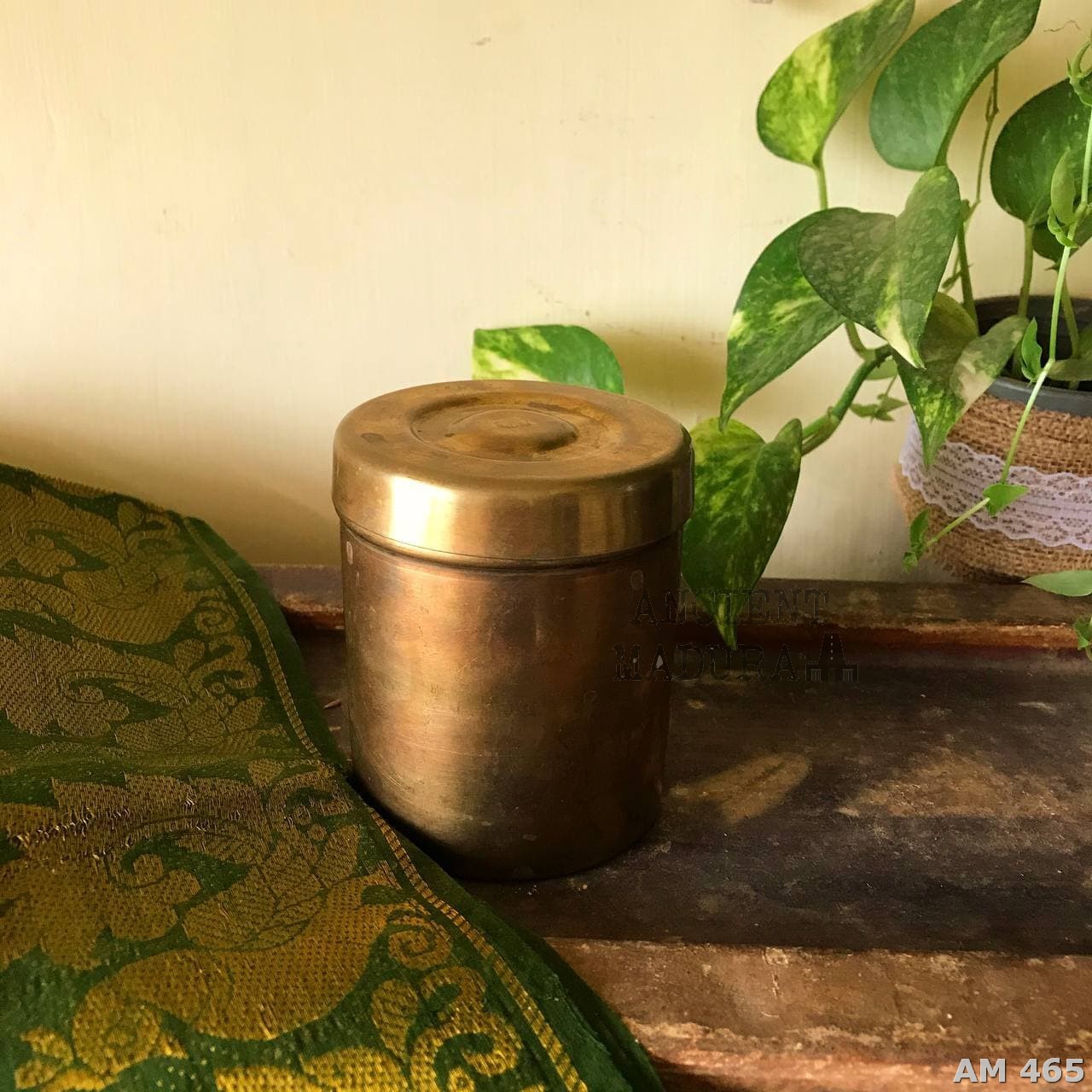 Brass Box with lid for storage - Ancient Madurai