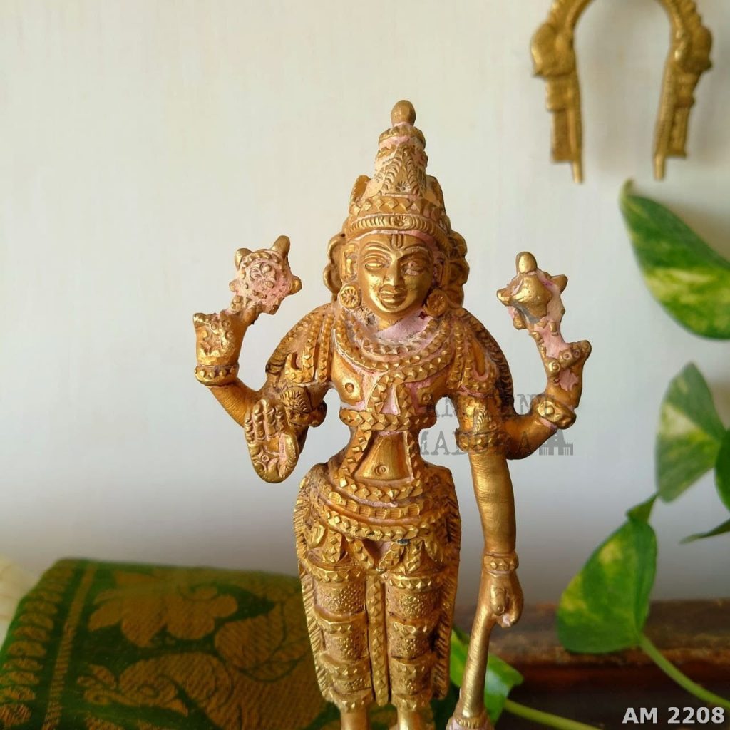 Bronze Vishnu statue - Ancient Madurai