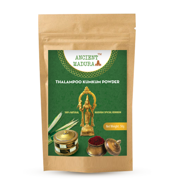 Thalampoo Kumkum Powder - Madurai Special Kumkum (Dark Red) - Ancient ...